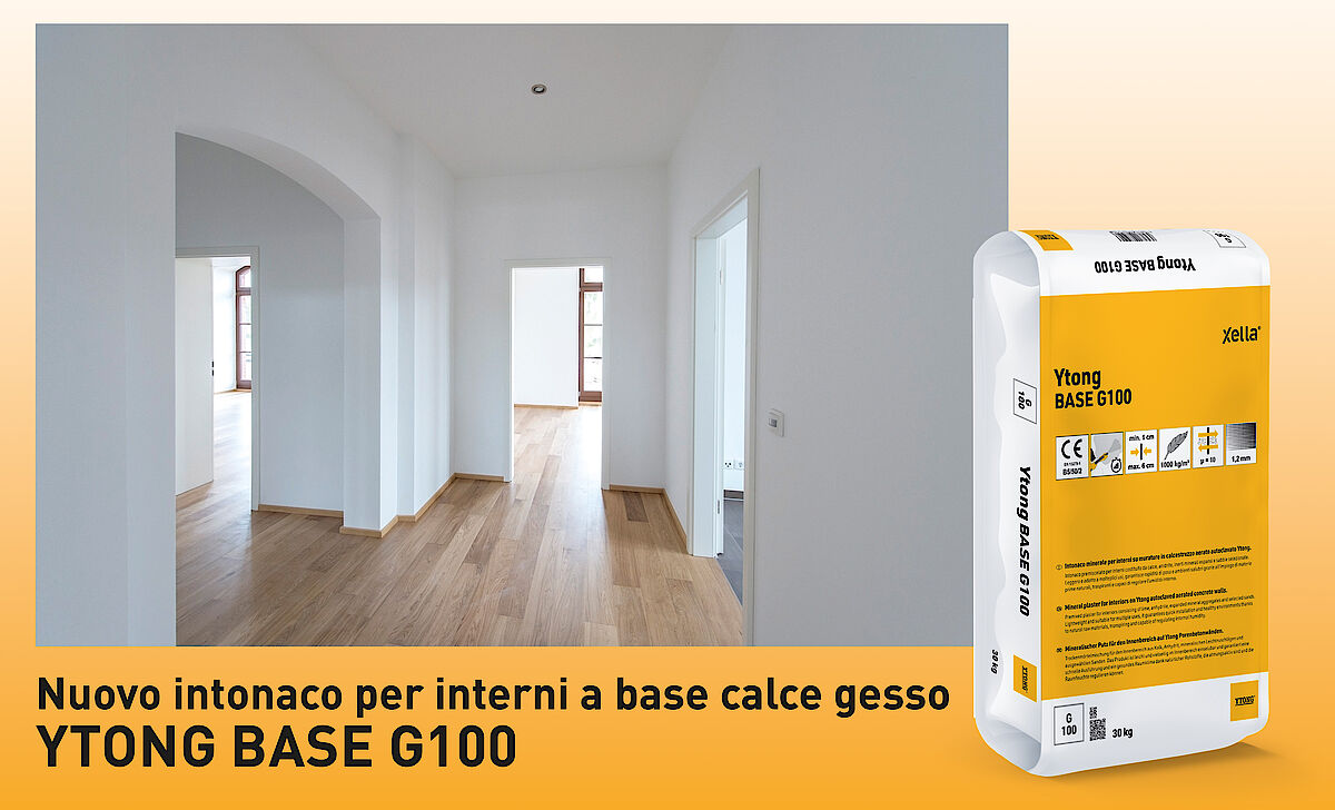 YTONG BASE G100: il nuovo intonaco per interni a base calce-gesso ...