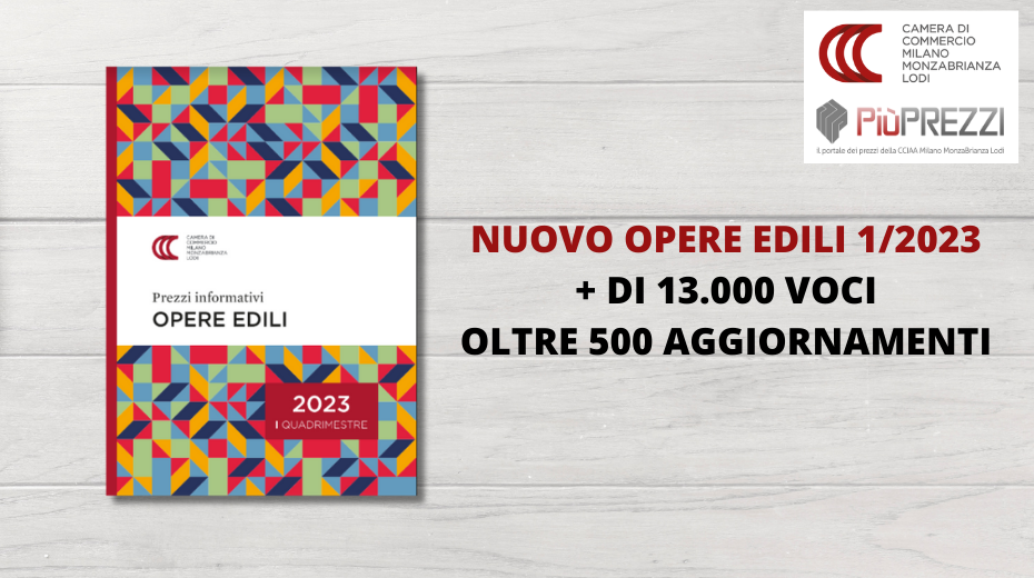 Il Nuovo Listino Prezzi Opere Edili 1/2023 della Camera di Commercio di ...